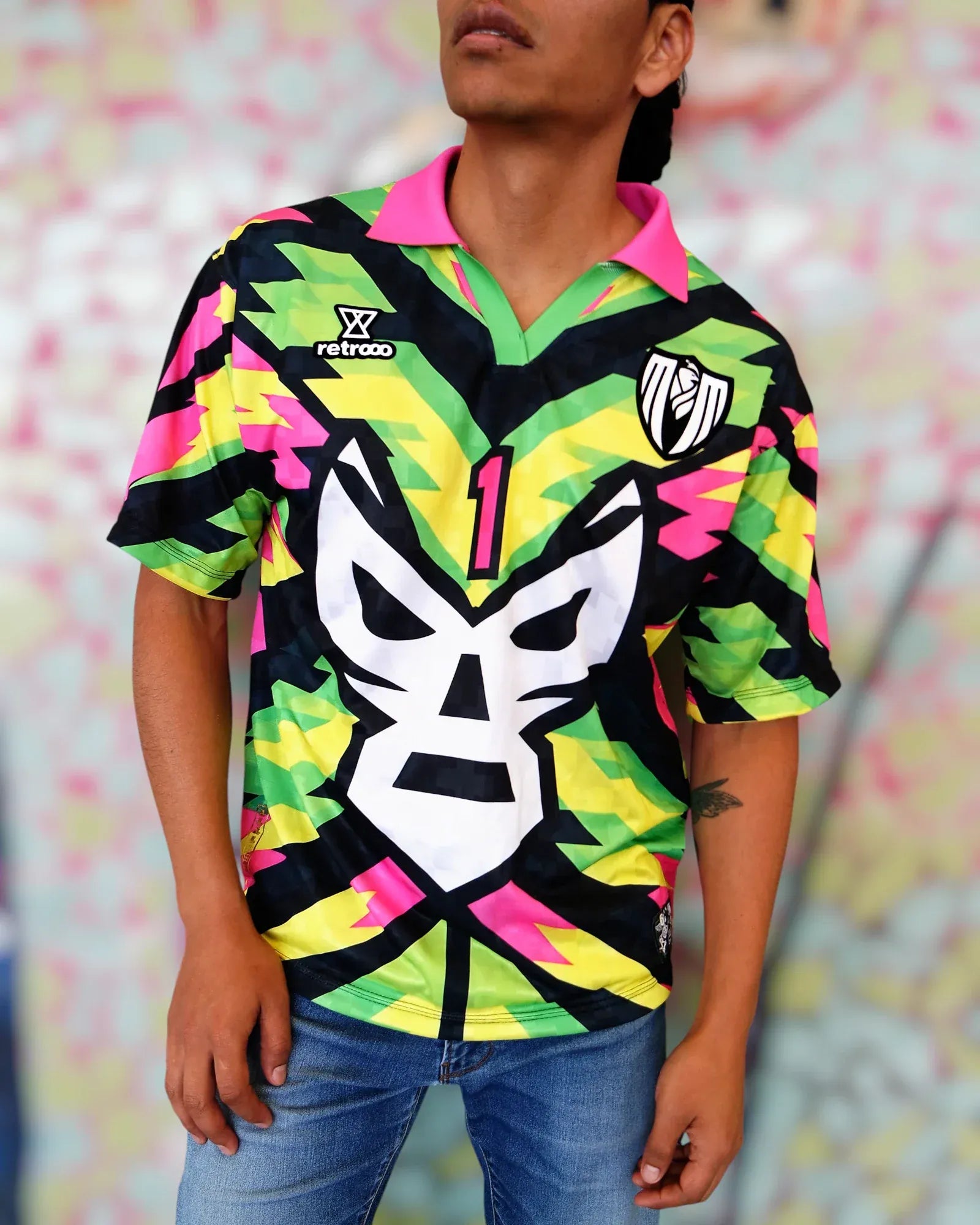 Jersey Retrooo Lucha Libre Guerreros | No Te Escondas Más - Neón Bruta ...